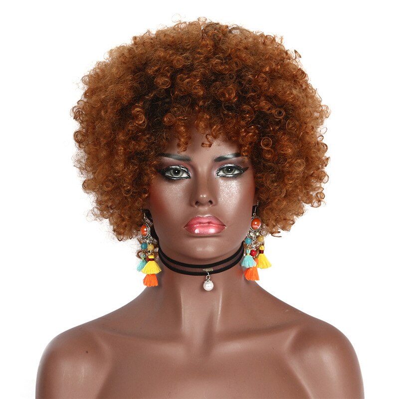 Peluca afro marrón disco | Mode Vintage